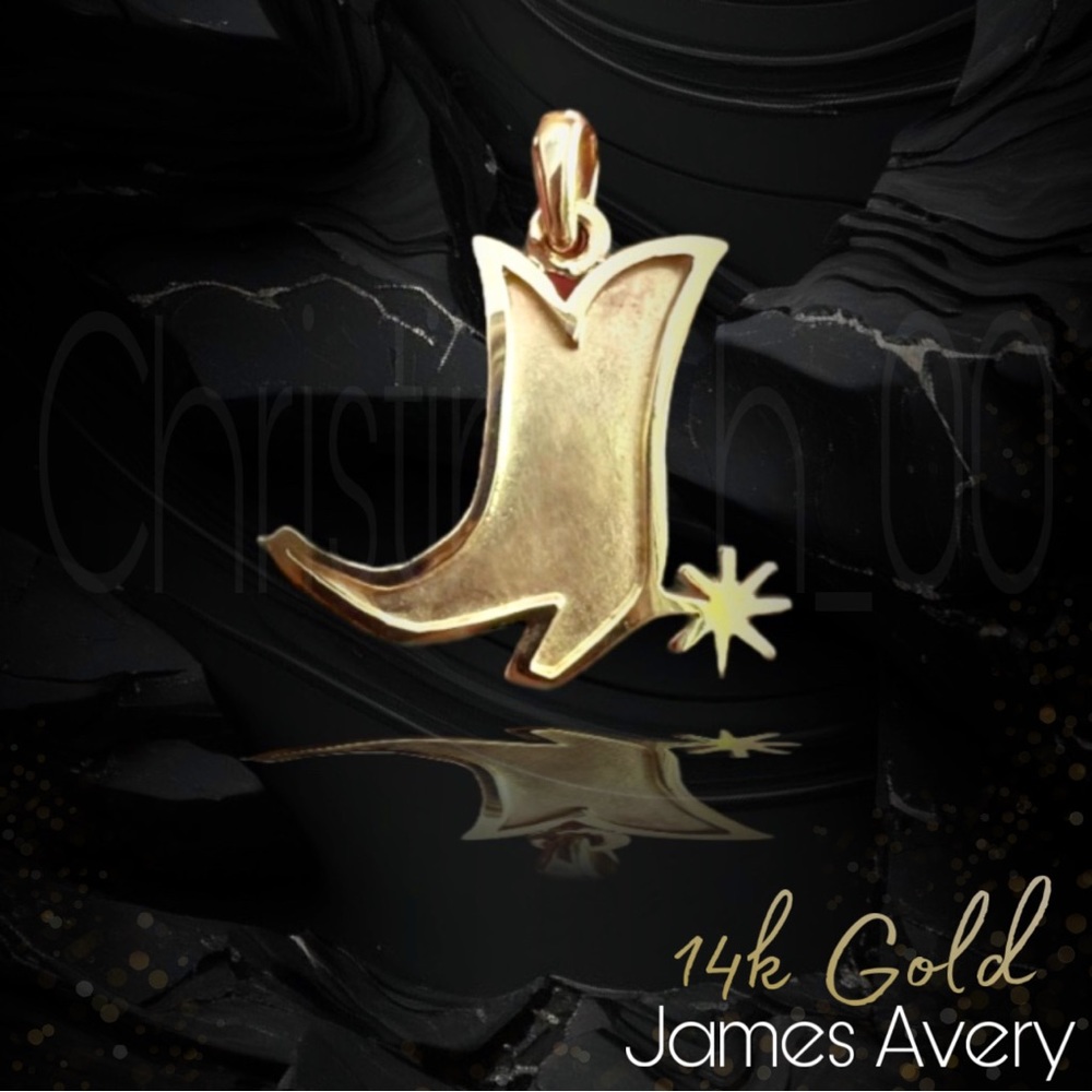 14k Gold James Avery Western Cowboy Boot Spur Necklac… - Gem